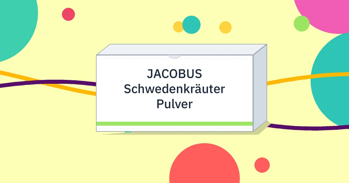 Symbolbild: Packung mit der Aufschrift JACOBUS Schwedenkräuter Pulver (PZN 11030197) – Verfügbarkeit und Bezug in Apotheken in Frankfurt am Main