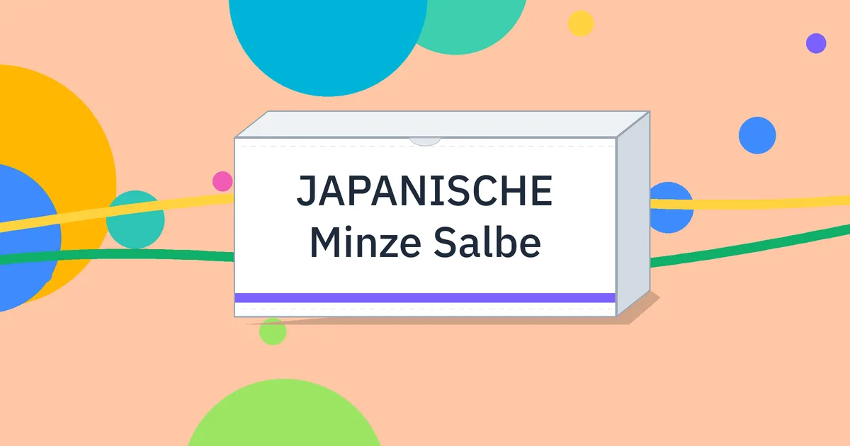 Symbolbild: Packung mit der Aufschrift JAPANISCHE Minze Salbe (PZN 19141536) – Verfügbarkeit und Bezug in Apotheken in Frankfurt am Main