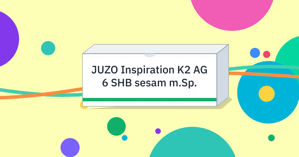 Symbolbild: Packung mit der Aufschrift JUZO Inspiration K2 AG 6 SHB sesam m.Sp. (PZN 14919988) – Verfügbarkeit und Bezug in Apotheken in Frankfurt am Main
