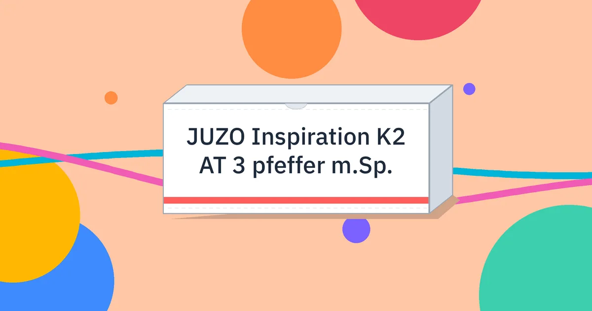 Symbolbild: Packung mit der Aufschrift JUZO Inspiration K2 AT 3 pfeffer m.Sp. (PZN 14926557) – Verfügbarkeit und Bezug in Apotheken in Frankfurt am Main