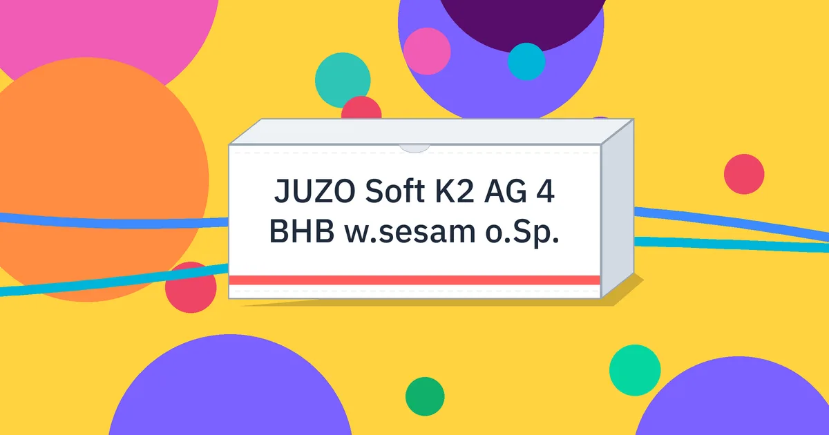 Symbolbild: Packung mit der Aufschrift JUZO Soft K2 AG 4 BHB w.sesam o.Sp. (PZN 14841370) – Verfügbarkeit und Bezug in Apotheken in Frankfurt am Main