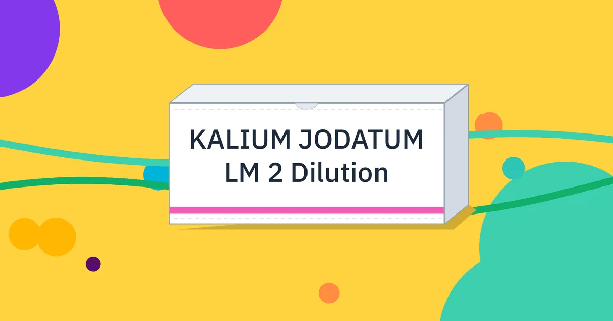 Symbolbild: Packung mit der Aufschrift KALIUM JODATUM LM 2 Dilution (PZN 12922302) – Verfügbarkeit und Bezug in Apotheken in Frankfurt am Main