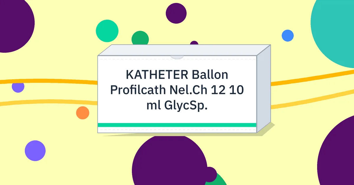 Symbolbild: Packung mit der Aufschrift KATHETER Ballon Profilcath Nel.Ch 12 10 ml GlycSp. (PZN 04903265) – Verfügbarkeit und Bezug in Apotheken in Frankfurt am Main