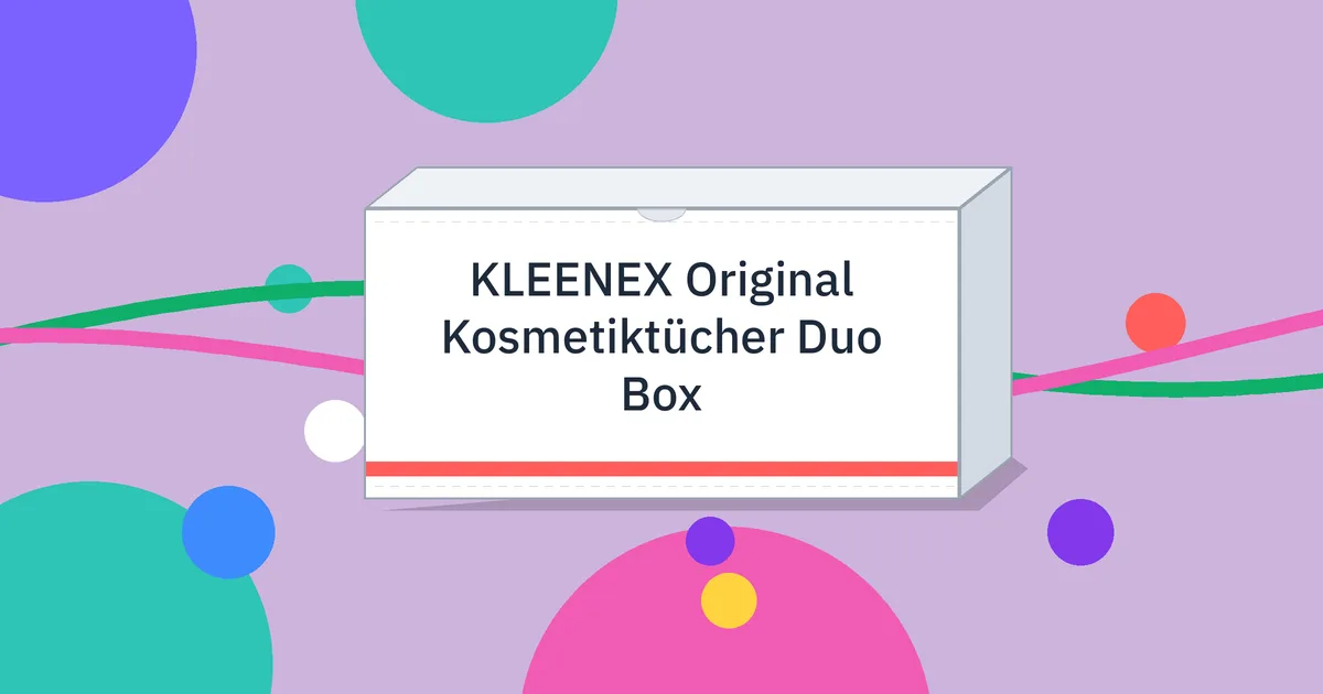 Symbolbild: Packung mit der Aufschrift KLEENEX Original Kosmetiktücher Duo Box (PZN 18063596) – Verfügbarkeit und Bezug in Apotheken in Frankfurt am Main