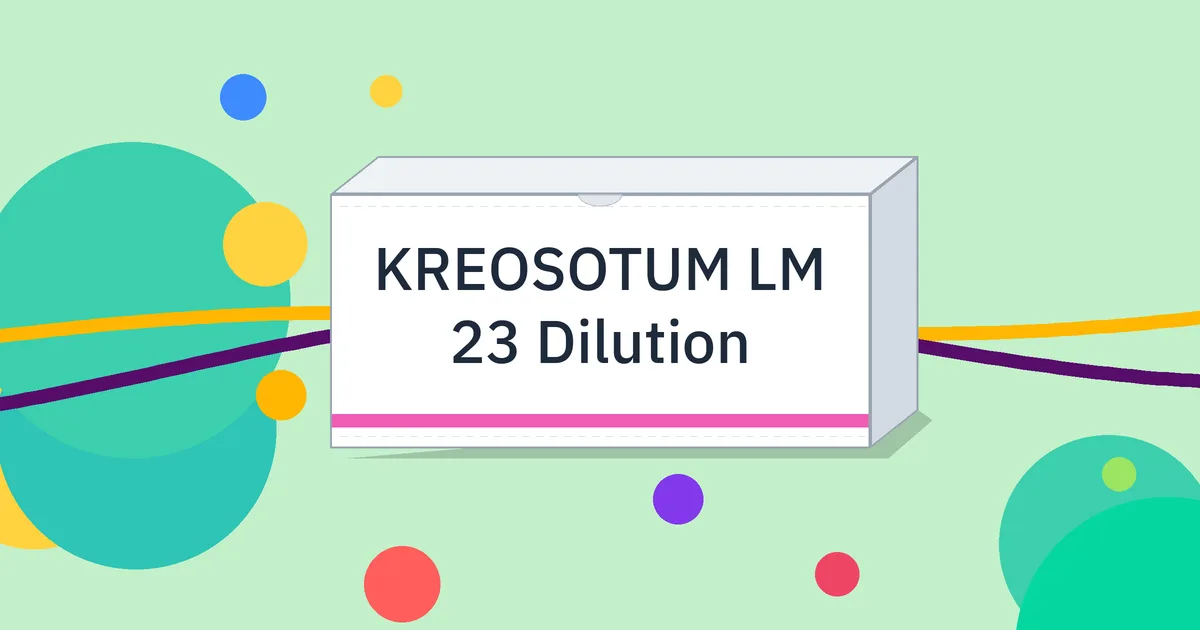 Symbolbild: Packung mit der Aufschrift KREOSOTUM LM 23 Dilution (PZN 12928150) – Verfügbarkeit und Bezug in Apotheken in Frankfurt am Main