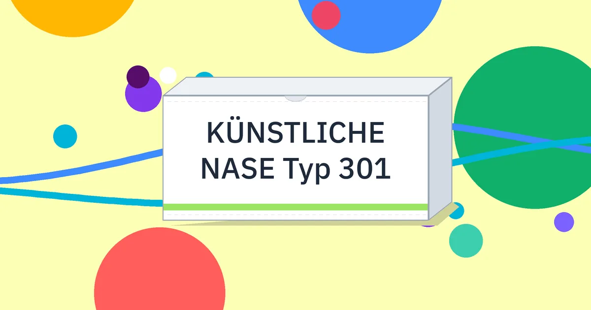 Symbolbild: Packung mit der Aufschrift KÜNSTLICHE NASE Typ 301 (PZN 09313982) – Verfügbarkeit und Bezug in Apotheken in Frankfurt am Main