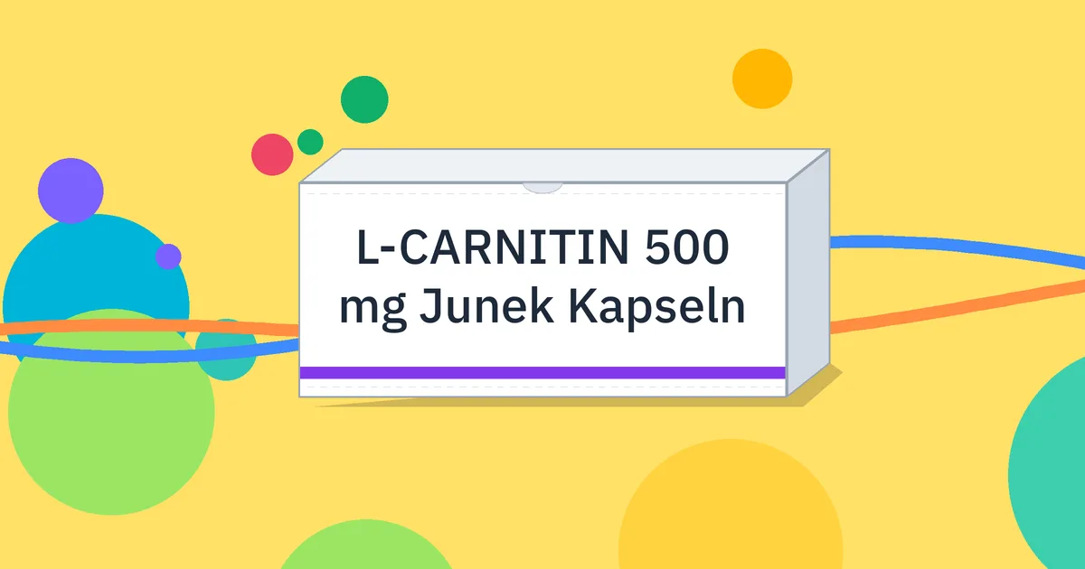 Symbolbild: Packung mit der Aufschrift L-CARNITIN 500 mg Junek Kapseln (PZN 01105149) – Verfügbarkeit und Bezug in Apotheken in Frankfurt am Main