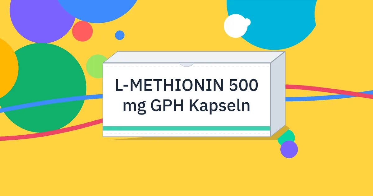 Symbolbild: Packung mit der Aufschrift L-METHIONIN 500 mg GPH Kapseln (PZN 08404033) – Verfügbarkeit und Bezug in Apotheken in Frankfurt am Main