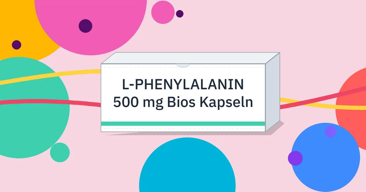 Symbolbild: Packung mit der Aufschrift L-PHENYLALANIN 500 mg Bios Kapseln (PZN 04823230) – Verfügbarkeit und Bezug in Apotheken in Frankfurt am Main