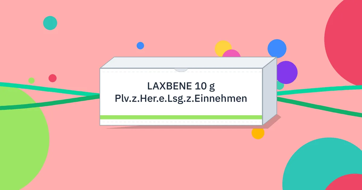 Symbolbild: Packung mit der Aufschrift LAXBENE 10 g Plv.z.Her.e.Lsg.z.Einnehmen (PZN 19679589) – Verfügbarkeit und Bezug in Apotheken in Frankfurt am Main