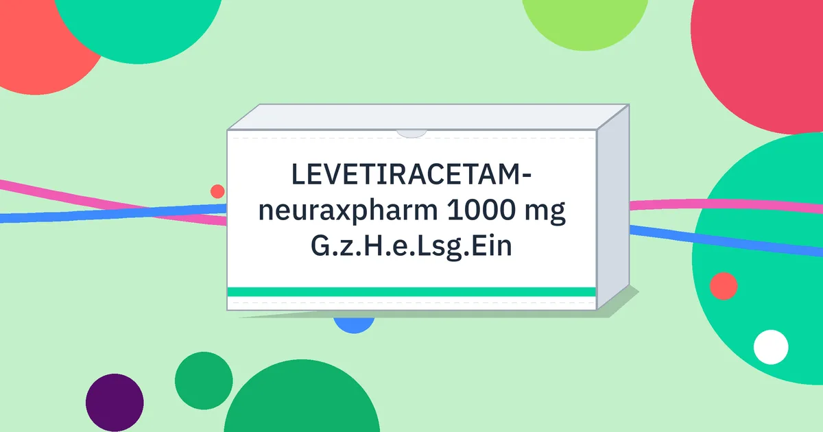 Symbolbild: Packung mit der Aufschrift LEVETIRACETAM-neuraxpharm 1000 mg G.z.H.e.Lsg.Ein (PZN 10251849) – Verfügbarkeit und Bezug in Apotheken in Frankfurt am Main