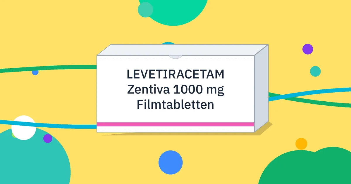 Symbolbild: Packung mit der Aufschrift LEVETIRACETAM Zentiva 1000 mg Filmtabletten (PZN 09199405) – Verfügbarkeit und Bezug in Apotheken in Frankfurt am Main