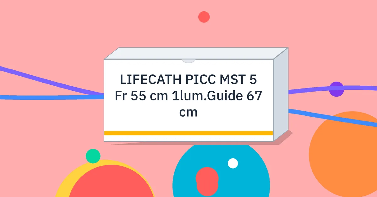 Symbolbild: Packung mit der Aufschrift LIFECATH PICC MST 5 Fr 55 cm 1lum.Guide 67 cm (PZN 15208953) – Verfügbarkeit und Bezug in Apotheken in Frankfurt am Main