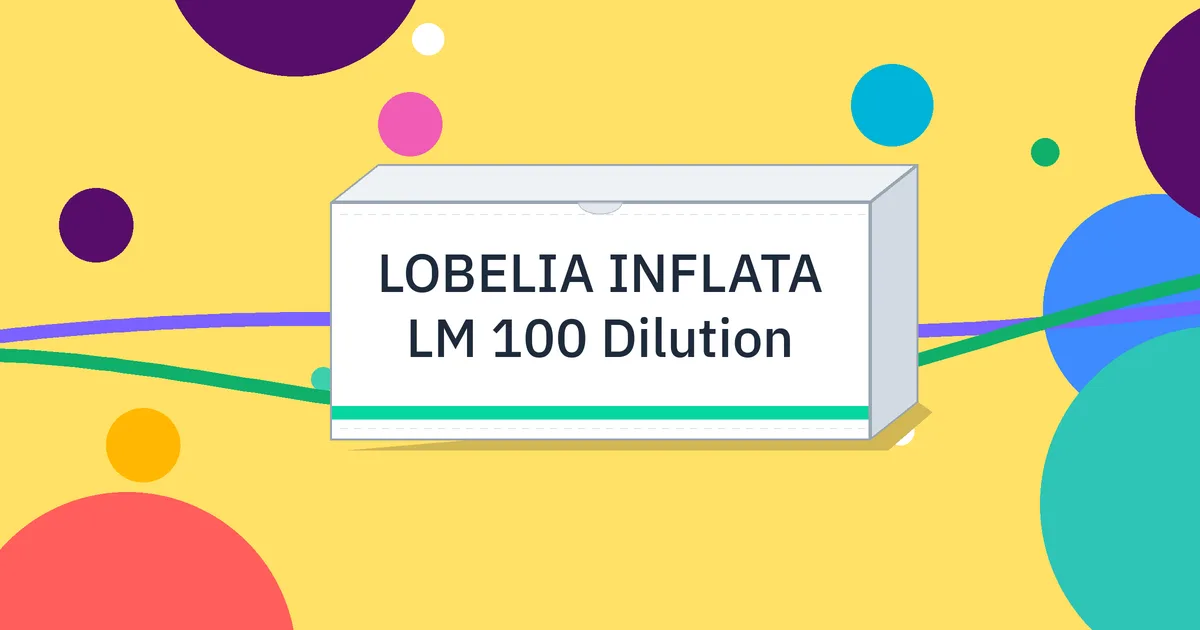 Symbolbild: Packung mit der Aufschrift LOBELIA INFLATA LM 100 Dilution (PZN 13534140) – Verfügbarkeit und Bezug in Apotheken in Frankfurt am Main