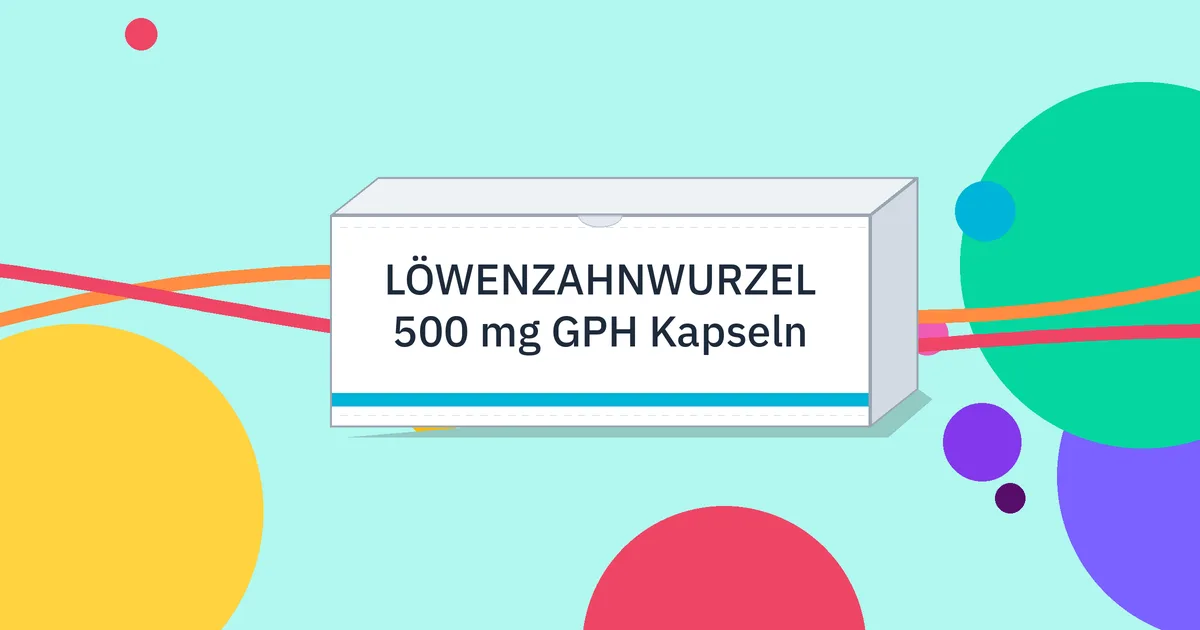 Symbolbild: Packung mit der Aufschrift LÖWENZAHNWURZEL 500 mg GPH Kapseln (PZN 19786517) – Verfügbarkeit und Bezug in Apotheken in Frankfurt am Main