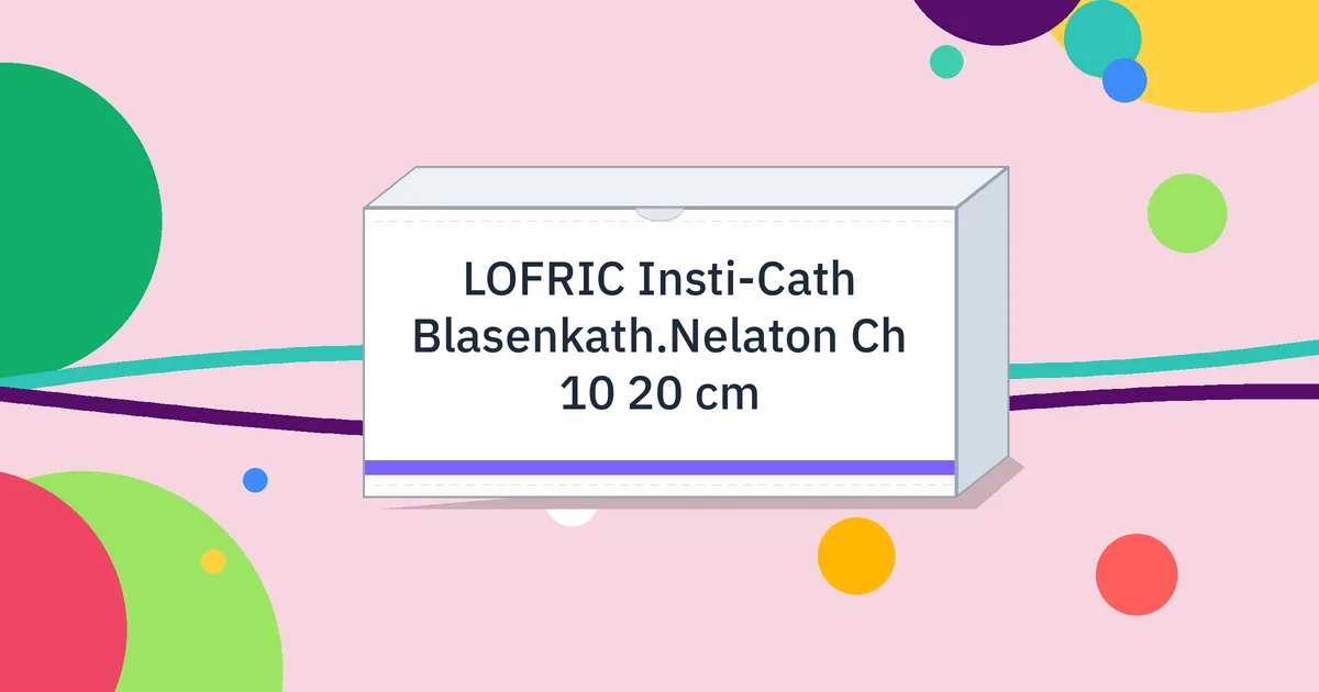 Symbolbild: Packung mit der Aufschrift LOFRIC Insti-Cath Blasenkath.Nelaton Ch 10 20 cm (PZN 16672322) – Verfügbarkeit und Bezug in Apotheken in Frankfurt am Main