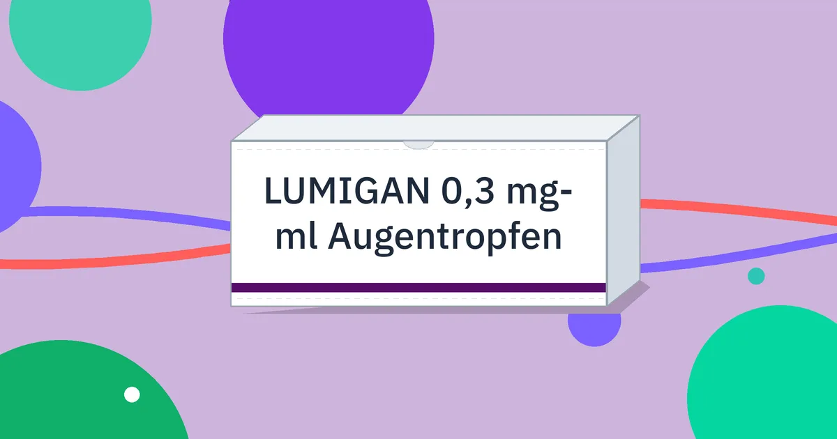 Symbolbild: Packung mit der Aufschrift LUMIGAN 0,3 mg-ml Augentropfen (PZN 04446112) – Verfügbarkeit und Bezug in Apotheken in Frankfurt am Main