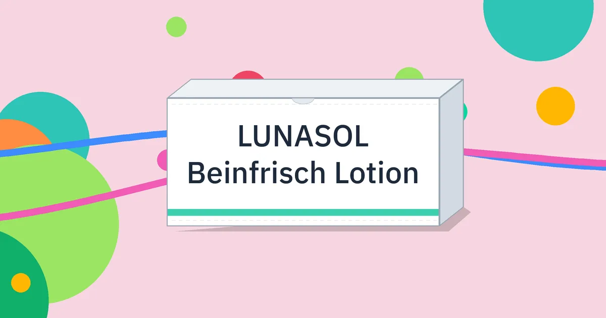 Symbolbild: Packung mit der Aufschrift LUNASOL Beinfrisch Lotion (PZN 19755385) – Verfügbarkeit und Bezug in Apotheken in Frankfurt am Main