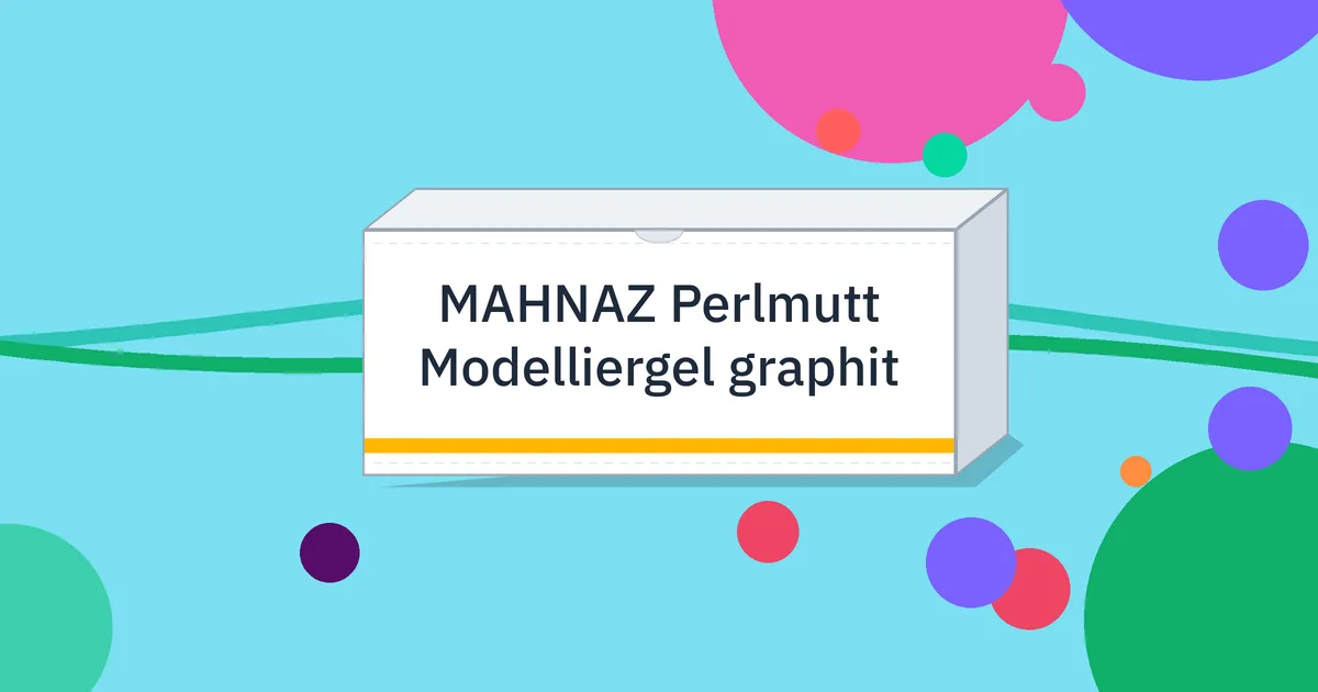 Symbolbild: Packung mit der Aufschrift MAHNAZ Perlmutt Modelliergel graphit (PZN 16139042) – Verfügbarkeit und Bezug in Apotheken in Frankfurt am Main