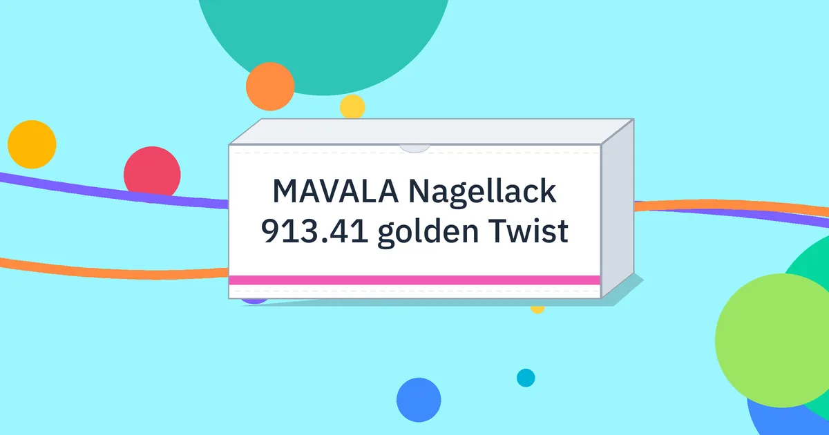 Symbolbild: Packung mit der Aufschrift MAVALA Nagellack 913.41 golden Twist (PZN 16810505) – Verfügbarkeit und Bezug in Apotheken in Frankfurt am Main