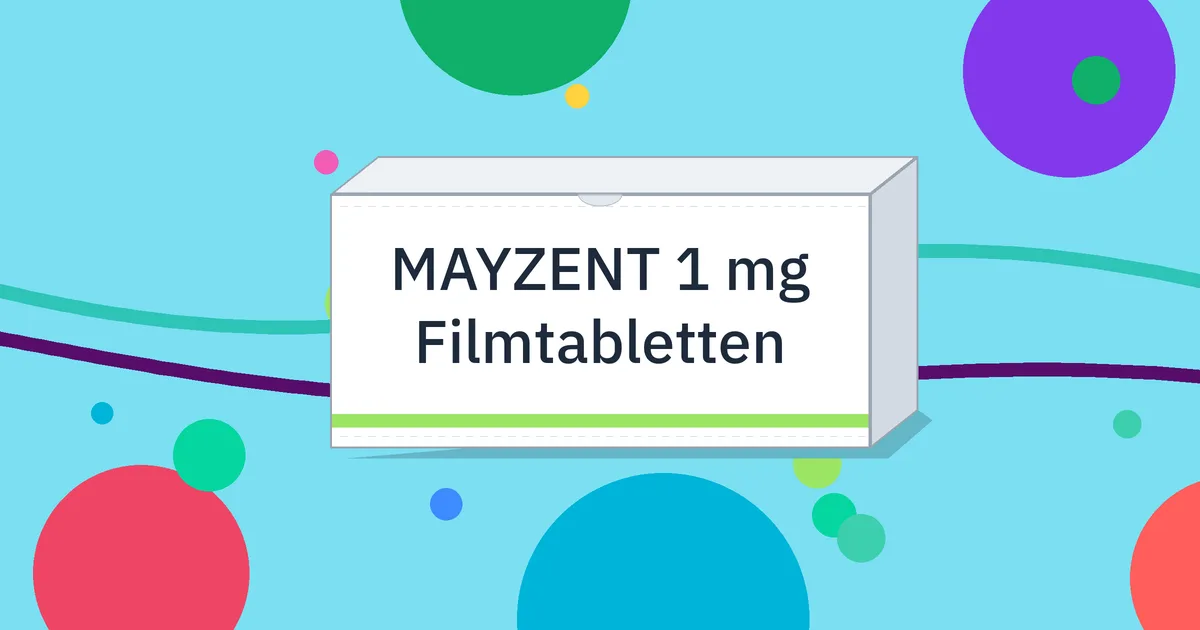 Symbolbild: Packung mit der Aufschrift MAYZENT 1 mg Filmtabletten (PZN 16933805) – Verfügbarkeit und Bezug in Apotheken in Frankfurt am Main