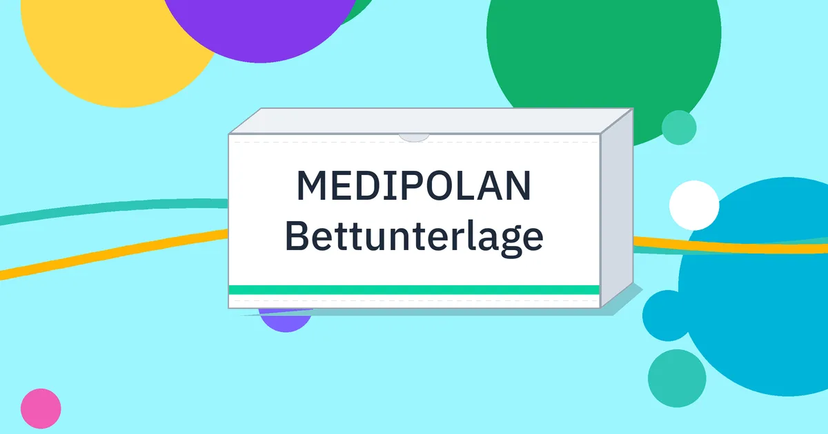 Symbolbild: Packung mit der Aufschrift MEDIPOLAN Bettunterlage (PZN 03013546) – Verfügbarkeit und Bezug in Apotheken in Frankfurt am Main