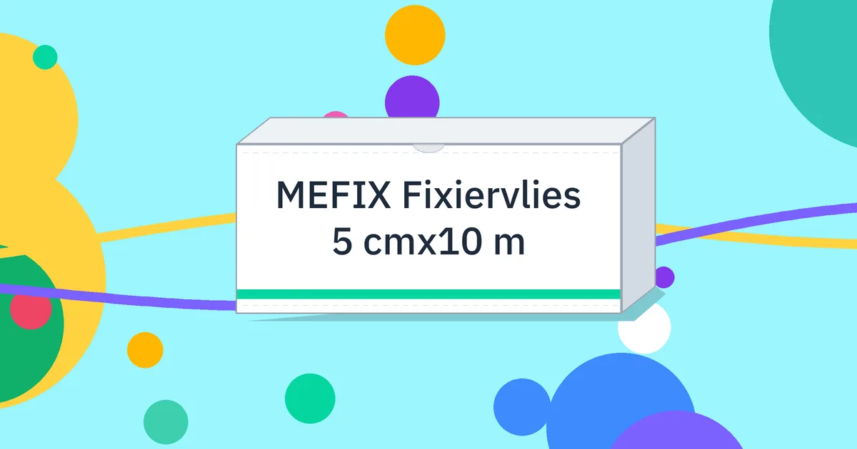 Symbolbild: Packung mit der Aufschrift MEFIX Fixiervlies 5 cmx10 m (PZN 03042803) – Verfügbarkeit und Bezug in Apotheken in Frankfurt am Main