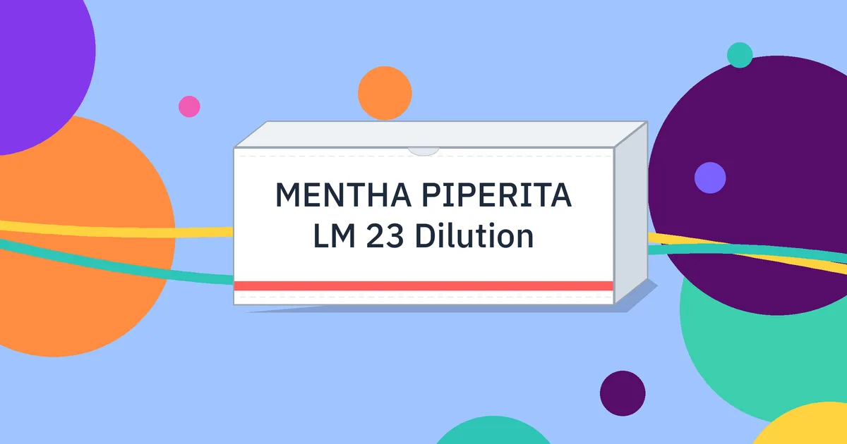 Symbolbild: Packung mit der Aufschrift MENTHA PIPERITA LM 23 Dilution (PZN 13604337) – Verfügbarkeit und Bezug in Apotheken in Frankfurt am Main