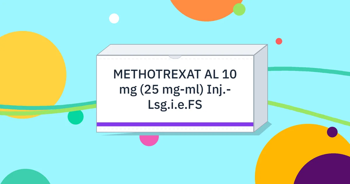 Symbolbild: Packung mit der Aufschrift METHOTREXAT AL 10 mg (25 mg-ml) Inj.-Lsg.i.e.FS (PZN 18725212) – Verfügbarkeit und Bezug in Apotheken in Frankfurt am Main