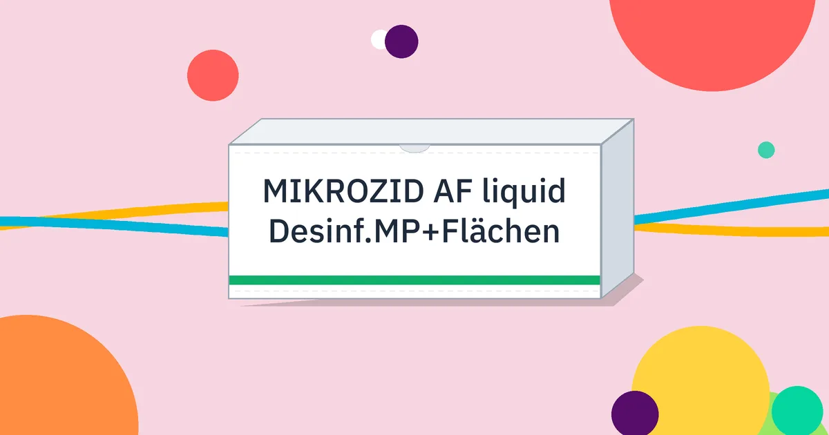 Symbolbild: Packung mit der Aufschrift MIKROZID AF liquid Desinf.MP+Flächen (PZN 02877807) – Verfügbarkeit und Bezug in Apotheken in Frankfurt am Main