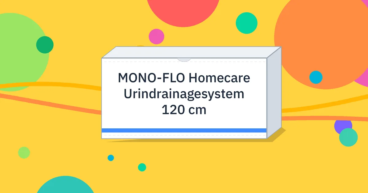 Symbolbild: Packung mit der Aufschrift MONO-FLO Homecare Urindrainagesystem 120 cm (PZN 09728737) – Verfügbarkeit und Bezug in Apotheken in Frankfurt am Main