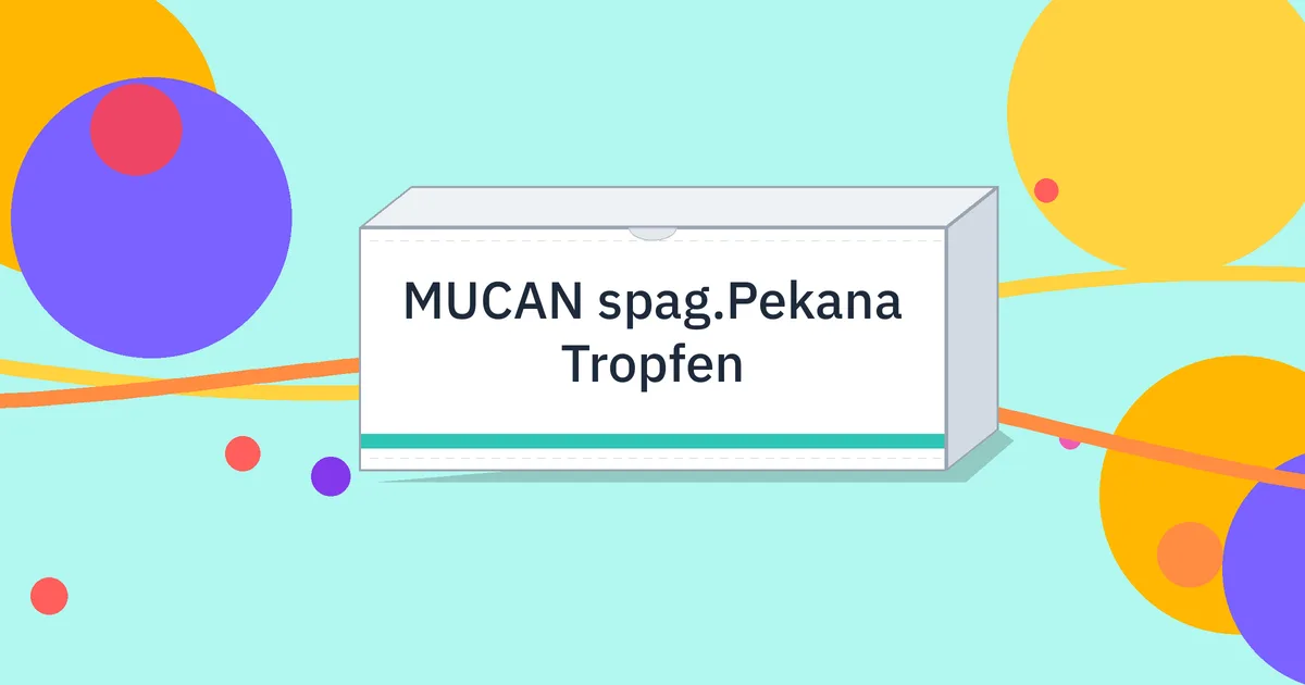 Symbolbild: Packung mit der Aufschrift MUCAN spag.Pekana Tropfen (PZN 07528626) – Verfügbarkeit und Bezug in Apotheken in Frankfurt am Main