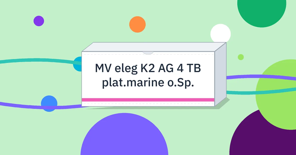 Symbolbild: Packung mit der Aufschrift MV eleg K2 AG 4 TB plat.marine o.Sp. (PZN 15283831) – Verfügbarkeit und Bezug in Apotheken in Frankfurt am Main