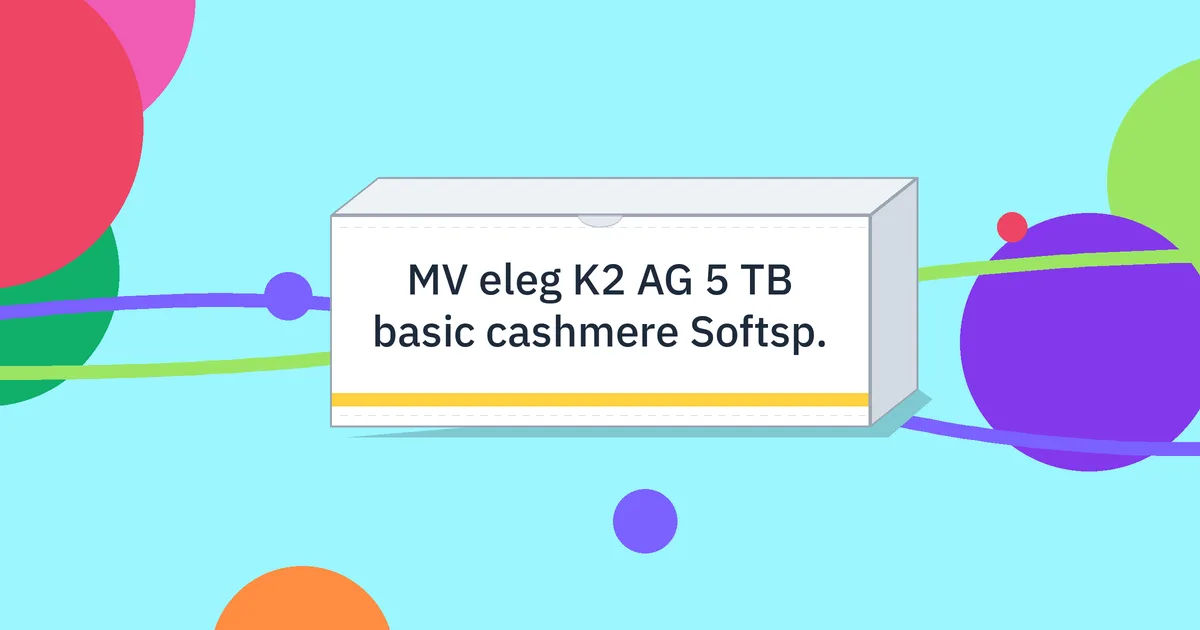 Symbolbild: Packung mit der Aufschrift MV eleg K2 AG 5 TB basic cashmere Softsp. (PZN 14681216) – Verfügbarkeit und Bezug in Apotheken in Frankfurt am Main