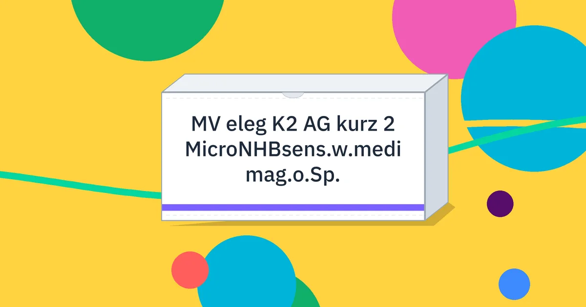 Symbolbild: Packung mit der Aufschrift MV eleg K2 AG kurz 2 MicroNHBsens.w.medi mag.o.Sp. (PZN 15711126) – Verfügbarkeit und Bezug in Apotheken in Frankfurt am Main