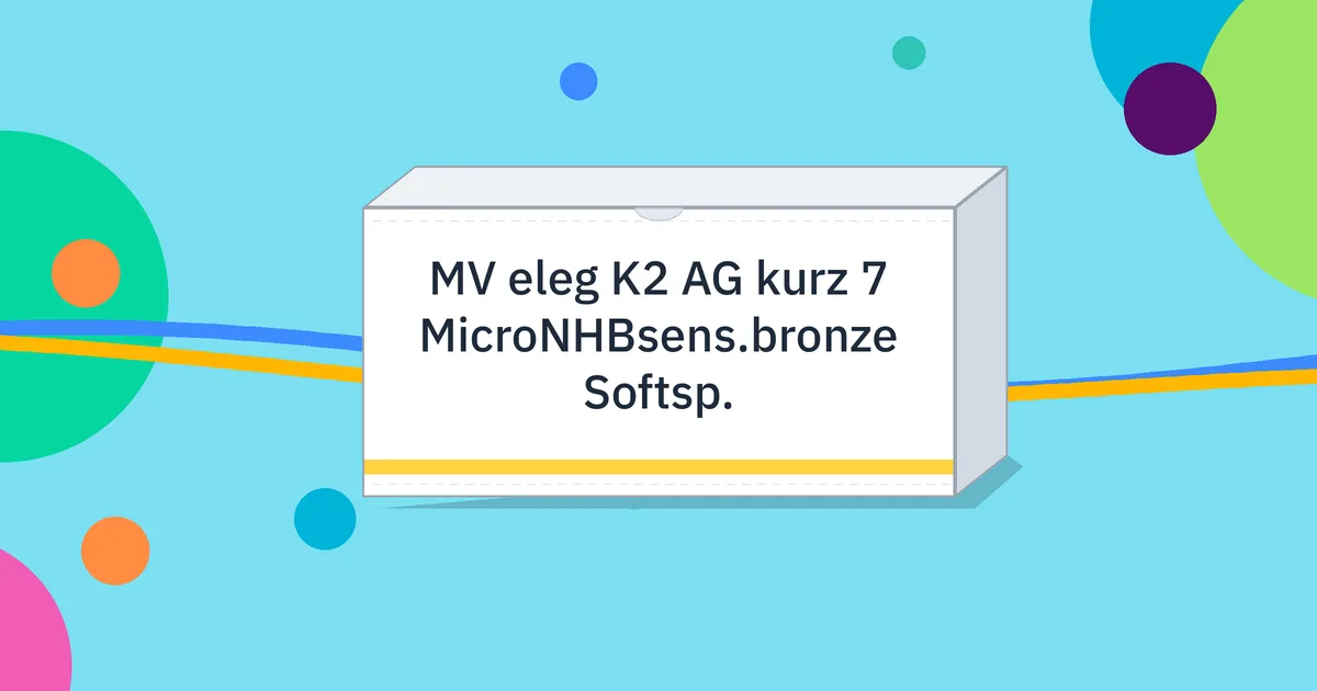 Symbolbild: Packung mit der Aufschrift MV eleg K2 AG kurz 7 MicroNHBsens.bronze Softsp. (PZN 15710150) – Verfügbarkeit und Bezug in Apotheken in Frankfurt am Main