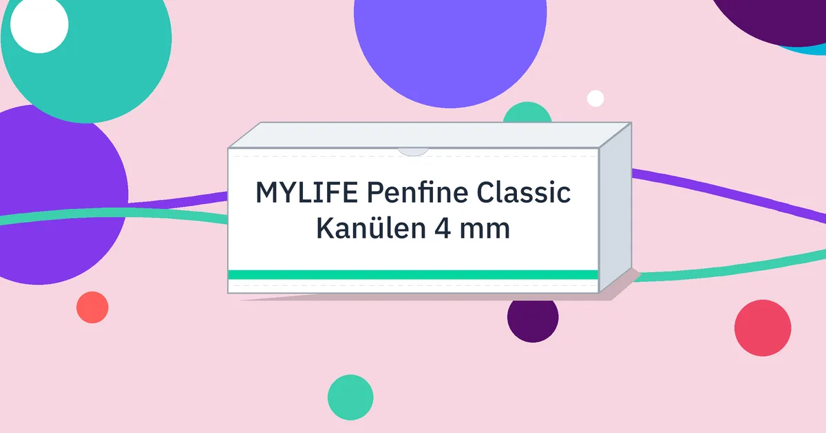 Symbolbild: Packung mit der Aufschrift MYLIFE Penfine Classic Kanülen 4 mm (PZN 08527072) – Verfügbarkeit und Bezug in Apotheken in Frankfurt am Main