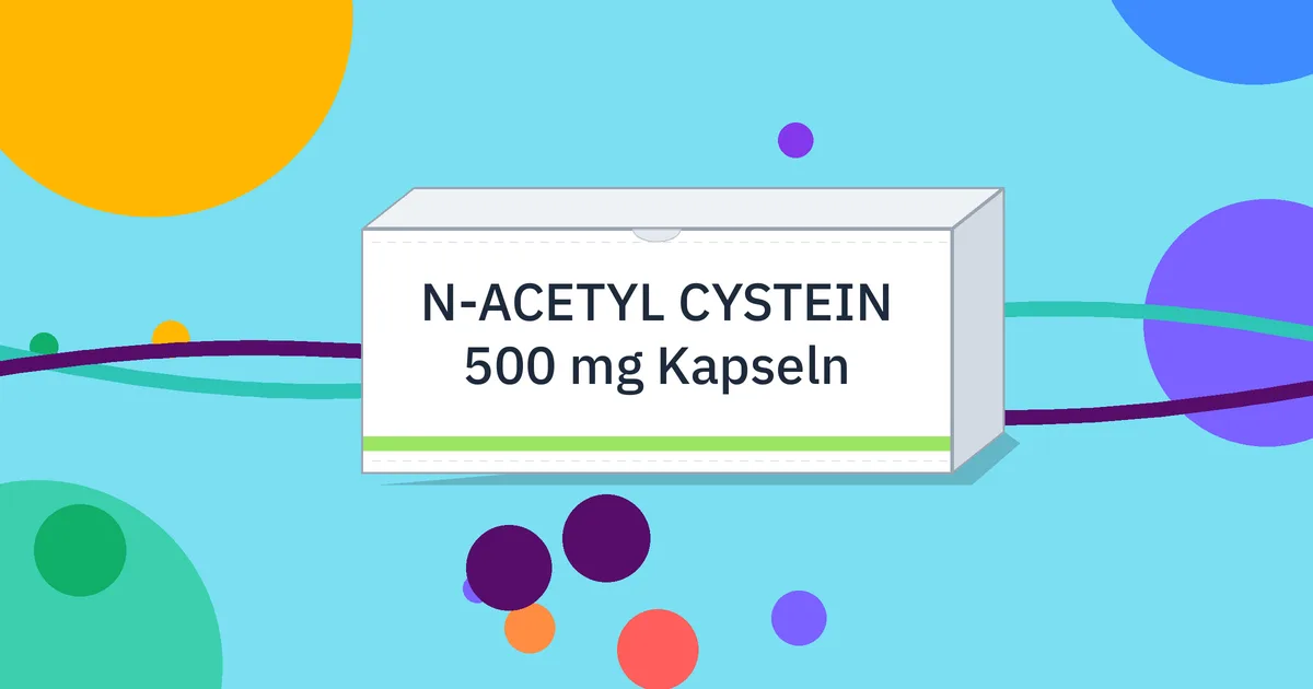 Symbolbild: Packung mit der Aufschrift N-ACETYL CYSTEIN 500 mg Kapseln (PZN 18216580) – Verfügbarkeit und Bezug in Apotheken in Frankfurt am Main