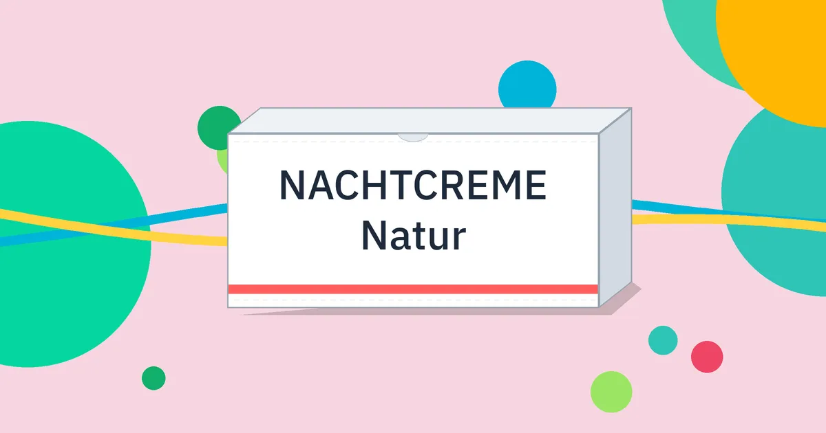 Symbolbild: Packung mit der Aufschrift NACHTCREME Natur (PZN 14168387) – Verfügbarkeit und Bezug in Apotheken in Frankfurt am Main