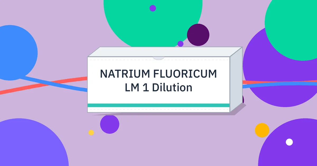 Symbolbild: Packung mit der Aufschrift NATRIUM FLUORICUM LM 1 Dilution (PZN 12962342) – Verfügbarkeit und Bezug in Apotheken in Frankfurt am Main