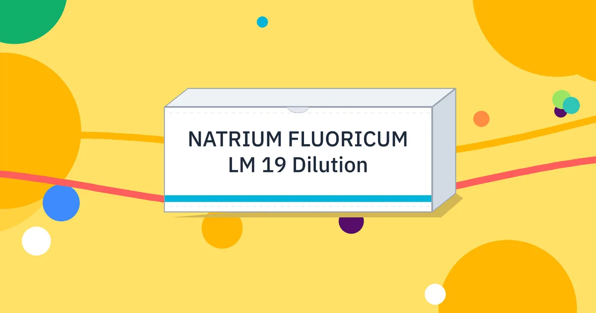 Symbolbild: Packung mit der Aufschrift NATRIUM FLUORICUM LM 19 Dilution (PZN 12962572) – Verfügbarkeit und Bezug in Apotheken in Frankfurt am Main