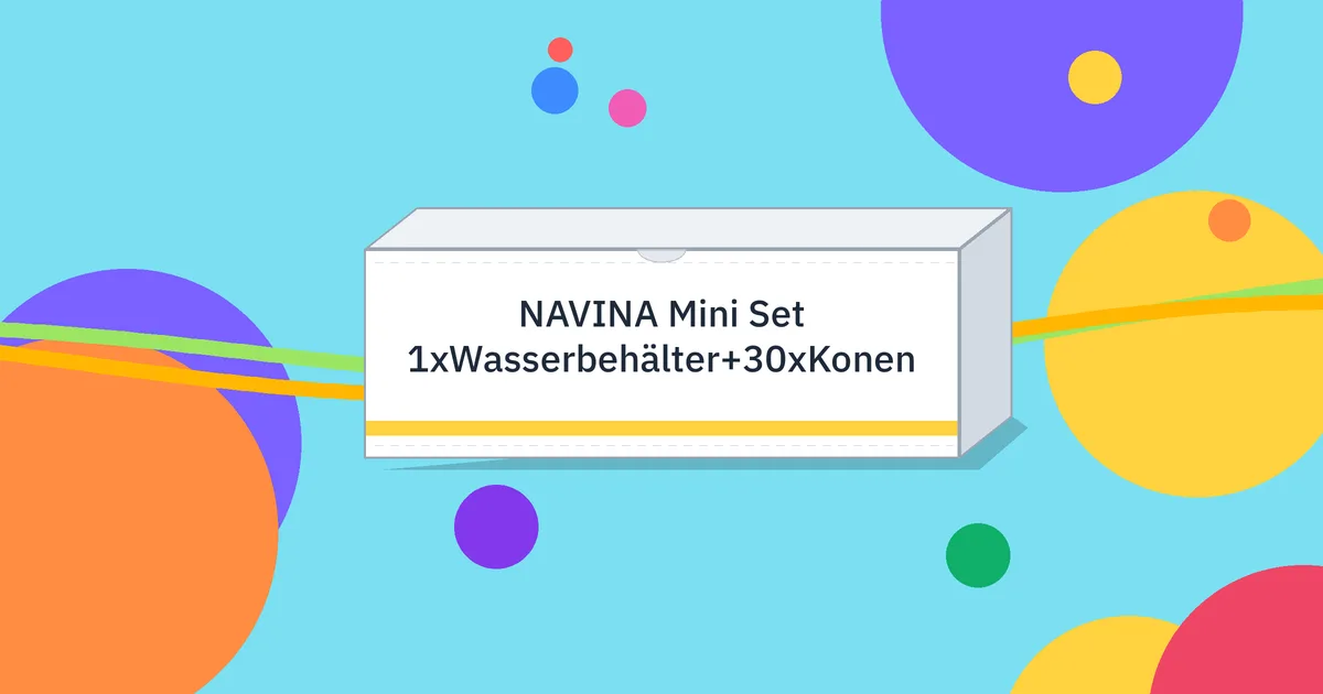 Symbolbild: Packung mit der Aufschrift NAVINA Mini Set 1xWasserbehälter+30xKonen (PZN 19059504) – Verfügbarkeit und Bezug in Apotheken in Frankfurt am Main