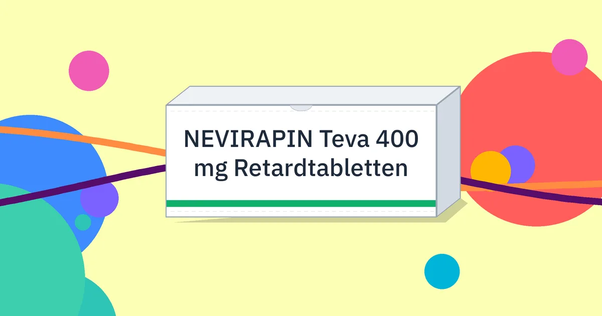 Symbolbild: Packung mit der Aufschrift NEVIRAPIN Teva 400 mg Retardtabletten (PZN 16235691) – Verfügbarkeit und Bezug in Apotheken in Frankfurt am Main