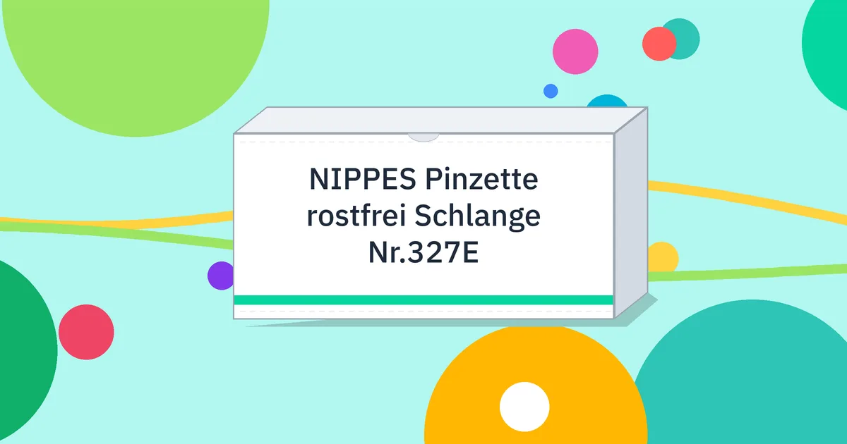 Symbolbild: Packung mit der Aufschrift NIPPES Pinzette rostfrei Schlange Nr.327E (PZN 09510435) – Verfügbarkeit und Bezug in Apotheken in Frankfurt am Main