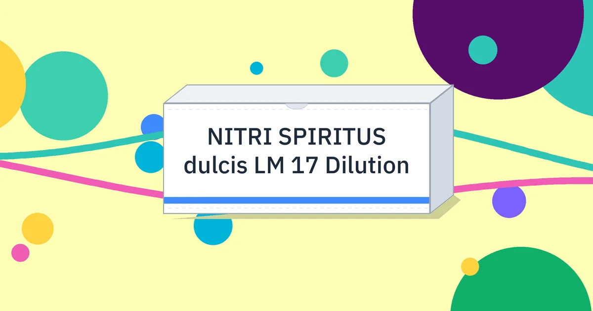 Symbolbild: Packung mit der Aufschrift NITRI SPIRITUS dulcis LM 17 Dilution (PZN 13619652) – Verfügbarkeit und Bezug in Apotheken in Frankfurt am Main