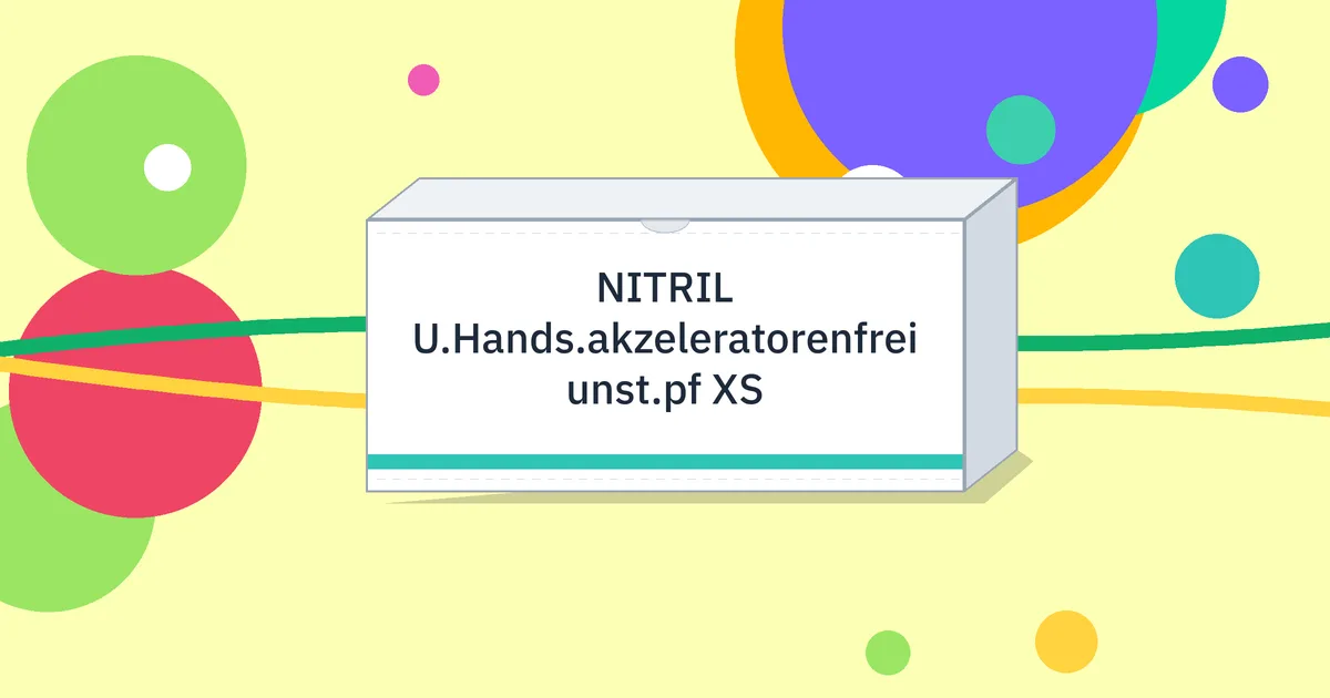 Symbolbild: Packung mit der Aufschrift NITRIL U.Hands.akzeleratorenfrei unst.pf XS (PZN 11267048) – Verfügbarkeit und Bezug in Apotheken in Frankfurt am Main