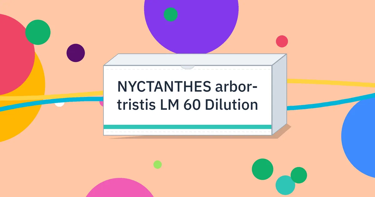 Symbolbild: Packung mit der Aufschrift NYCTANTHES arbor-tristis LM 60 Dilution (PZN 13621235) – Verfügbarkeit und Bezug in Apotheken in Frankfurt am Main