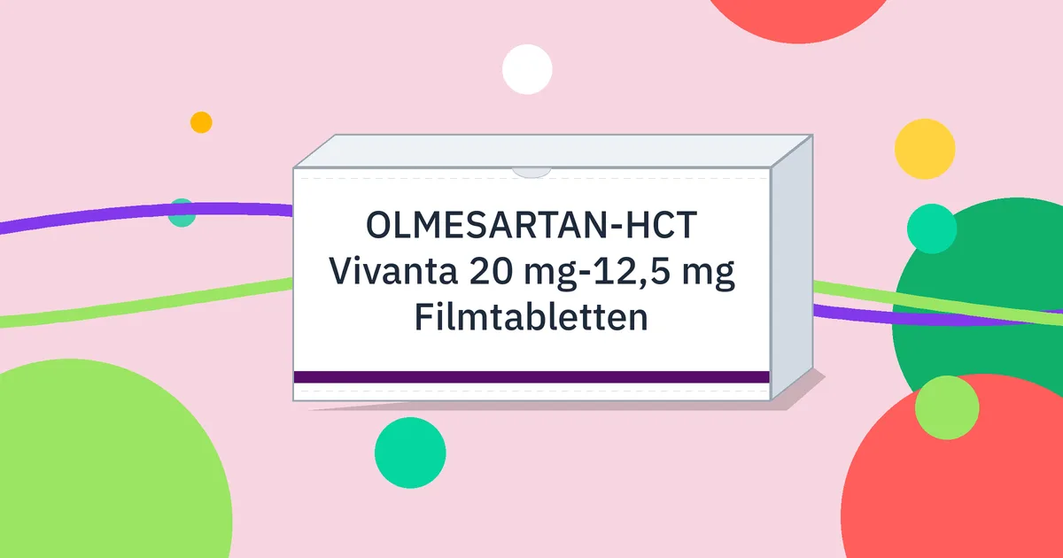 Symbolbild: Packung mit der Aufschrift OLMESARTAN-HCT Vivanta 20 mg-12,5 mg Filmtabletten (PZN 19843540) – Verfügbarkeit und Bezug in Apotheken in Frankfurt am Main