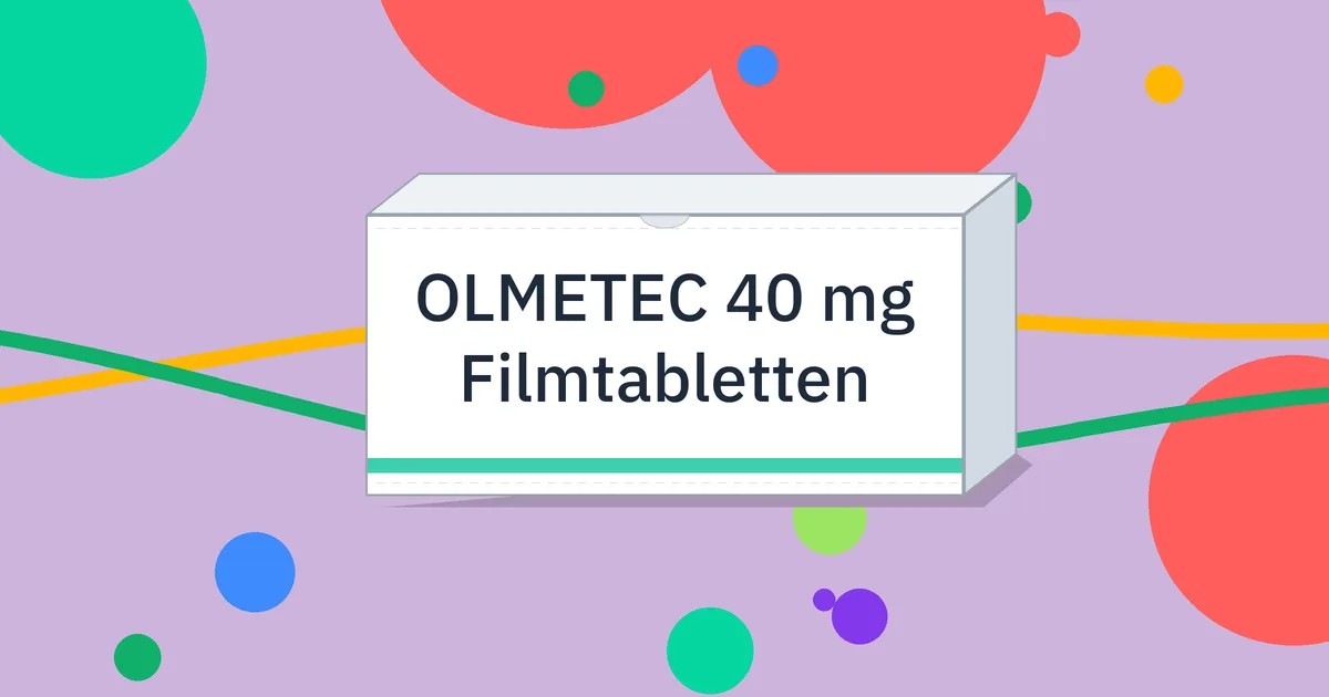 Symbolbild: Packung mit der Aufschrift OLMETEC 40 mg Filmtabletten (PZN 02231413) – Verfügbarkeit und Bezug in Apotheken in Frankfurt am Main