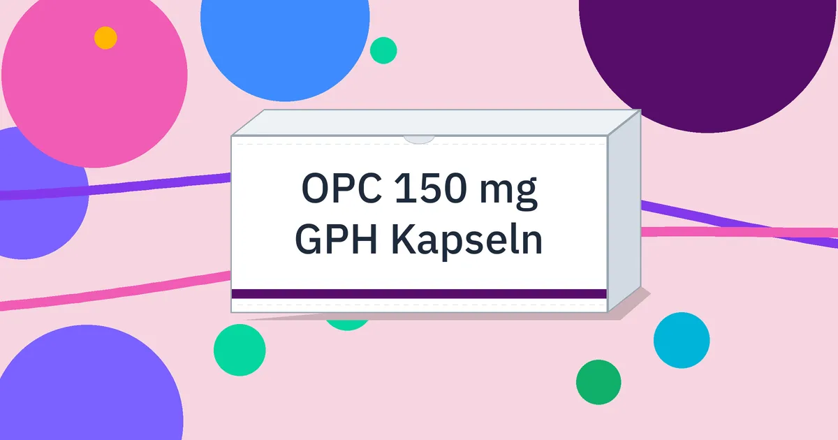 Symbolbild: Packung mit der Aufschrift OPC 150 mg GPH Kapseln (PZN 00897208) – Verfügbarkeit und Bezug in Apotheken in Frankfurt am Main